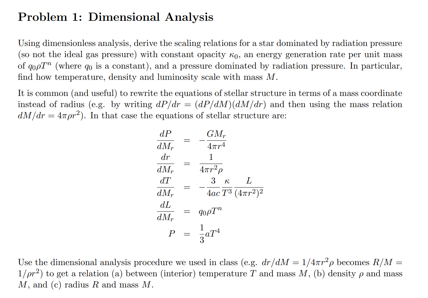 Problem 1: Dimensional Analysis Using dimensionless | Chegg.com