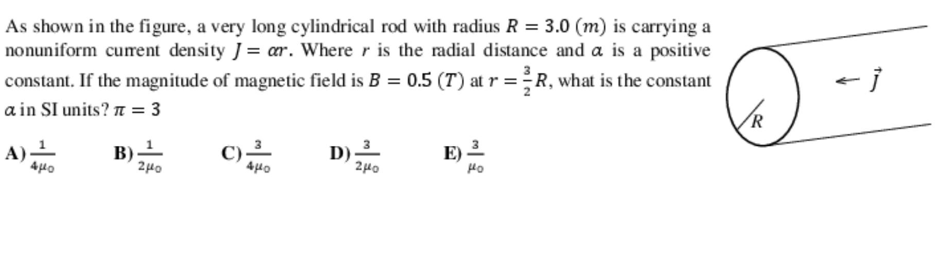 Solved As shown in the figure, a very long cylindrical rod | Chegg.com