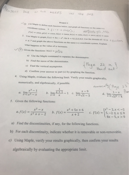 G) Uise Maple to define each function below and graph | Chegg.com