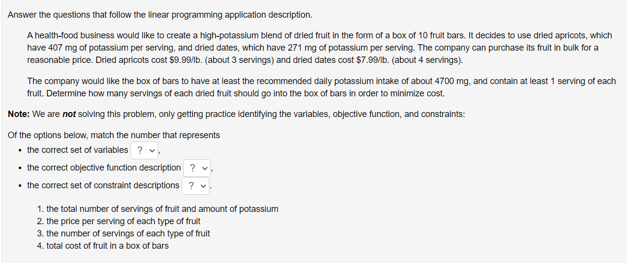 Solved Answer the questions that follow the linear | Chegg.com