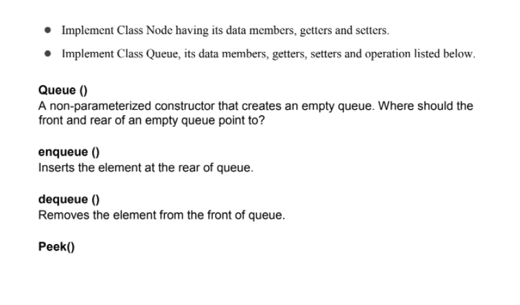Solved • Implement Class Node having its data members, | Chegg.com