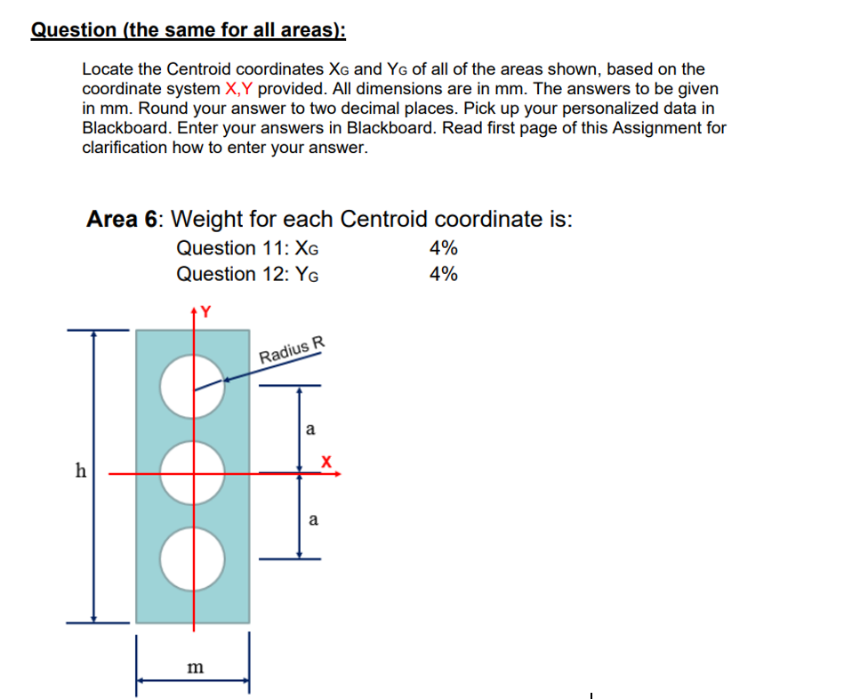 Solved sestion (the same for all areas): Locate the Centroid | Chegg.com