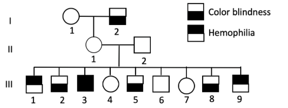 Solved In Humans hemophilia and red-green color blindness | Chegg.com