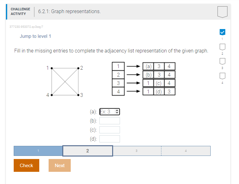 Solved CHALLENGE ACTIVITY 6.1.1: Introduction to graphs. | Chegg.com
