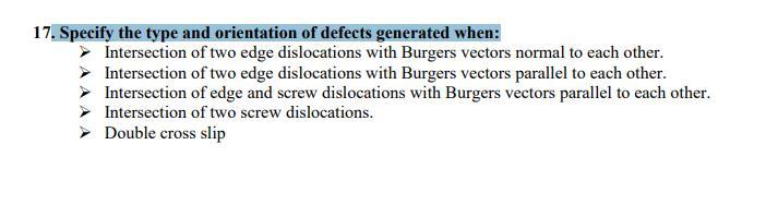 Solved 17. Specify the type and orientation of defects | Chegg.com