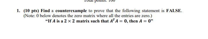 Solved Find a counterexample to prove that the following | Chegg.com