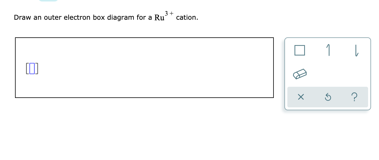 Solved 3+ Draw an outer electron box diagram for a Ru | Chegg.com