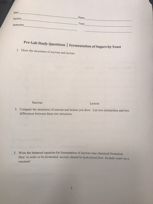 Solved Date Section Instructor Name Team Pre-Lab Study | Chegg.com