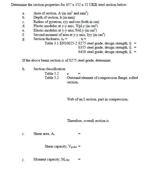 Solved a. b. c. d. e. f. g 4 Determine the section | Chegg.com
