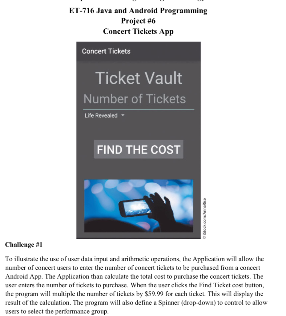Solved Concert Tickets by using java android | Chegg.com Solved Concert Tickets by using java android | Chegg.com