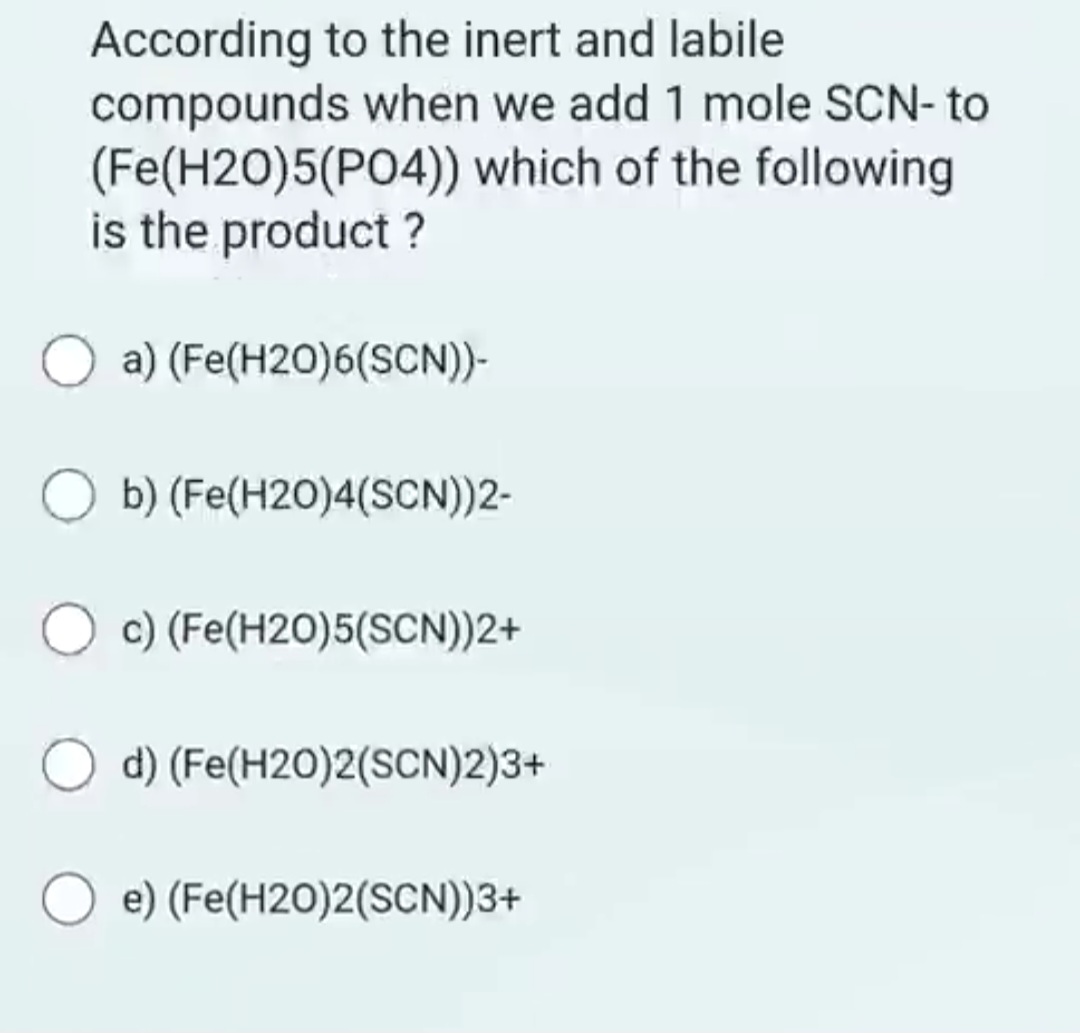 Solved According to the inert and labile compounds when we | Chegg.com