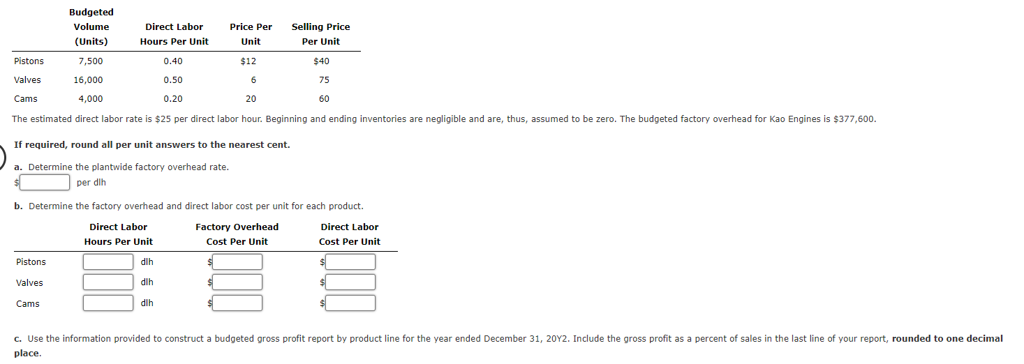 Product costs and product profitability reports, | Chegg.com
