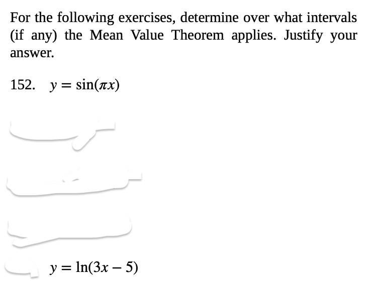 Solved For the following exercises, determine over what | Chegg.com