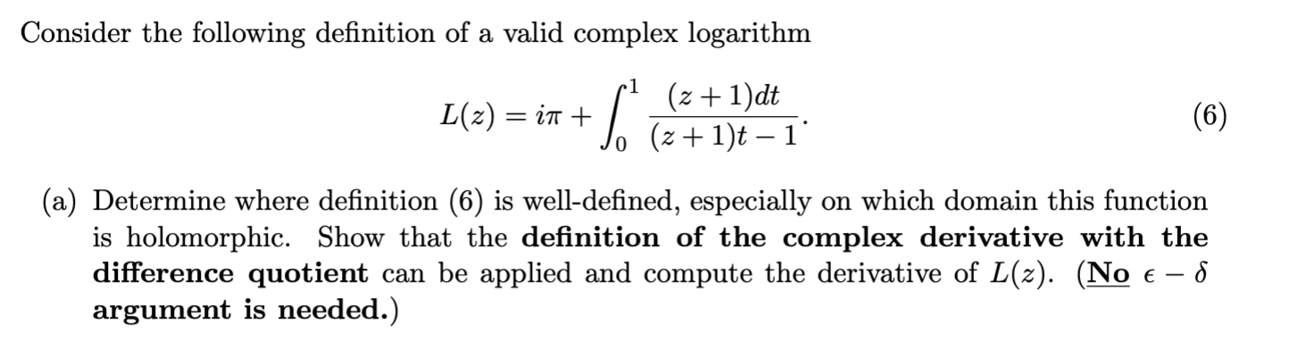 Solved Consider the following definition of a valid complex | Chegg.com