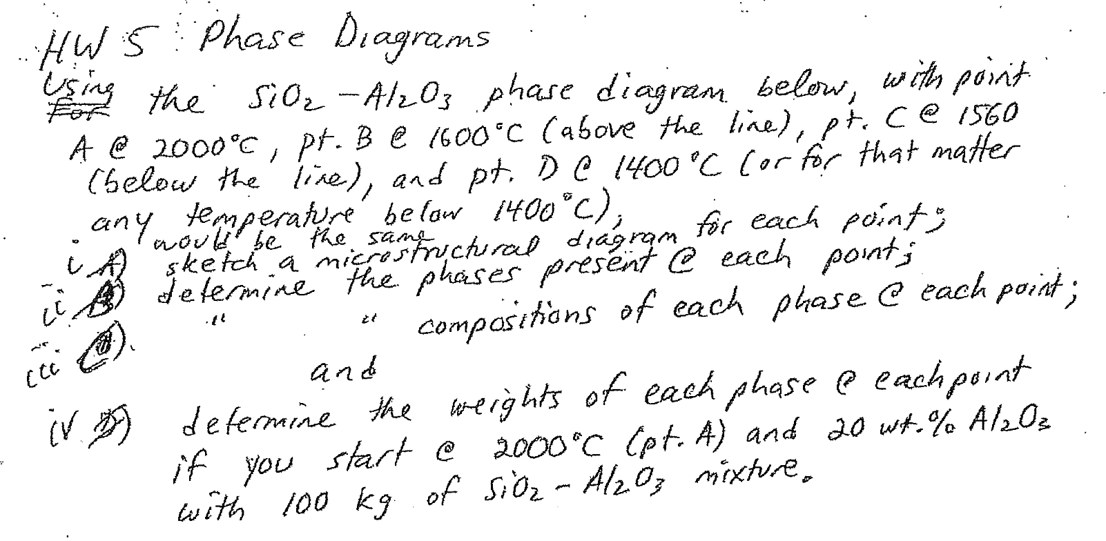 Solved Using the SiO2-Al2O3 phase diagram, with point A at | Chegg.com