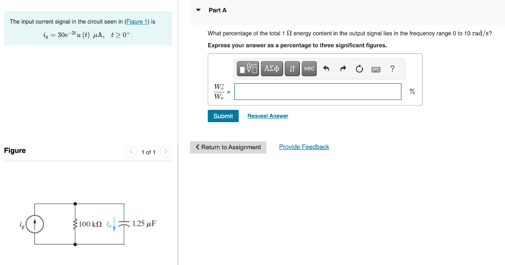 Solved The input current signal in the circuit seen in | Chegg.com