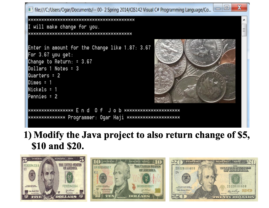 Solved WRITE JAVA CODE FROM SCRATCH TO GET THIS OUTPUT | Chegg.com