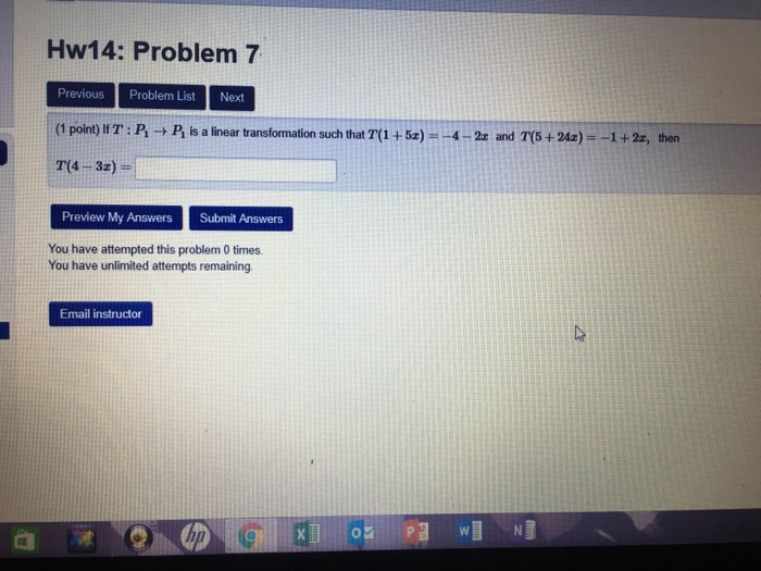 Solved Hw14: Problem 7 Previous Problem ListNext (I point) | Chegg.com