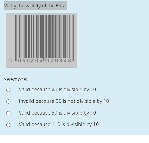 Solved Verify the validity of the UPC. 0 13338 300 734 2. . | Chegg.com