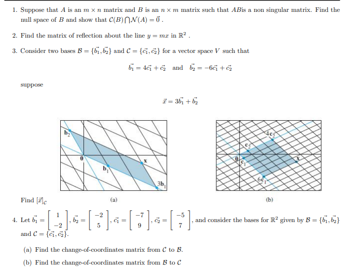Solved 1. Suppose that A is an m xn matrix and B is an n x m | Chegg.com