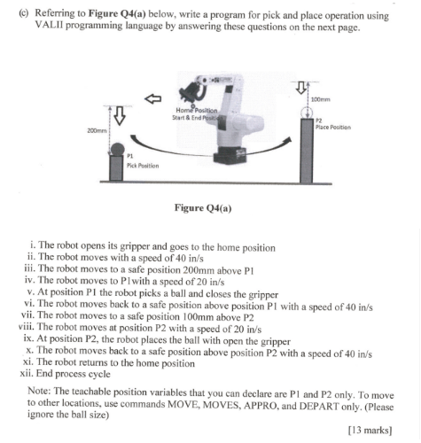 (c) ﻿Referring to Figure Q4(a) ﻿below, write a | Chegg.com