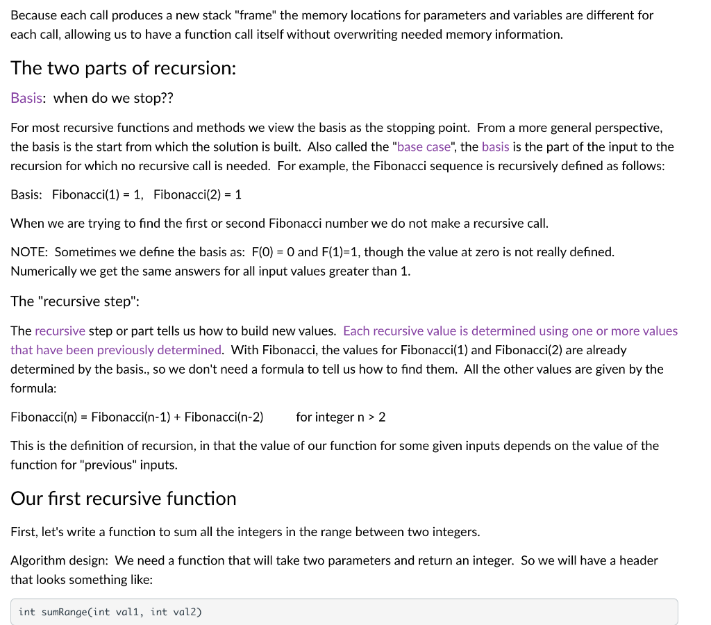 Solved There are many problems that have a recursive | Chegg.com