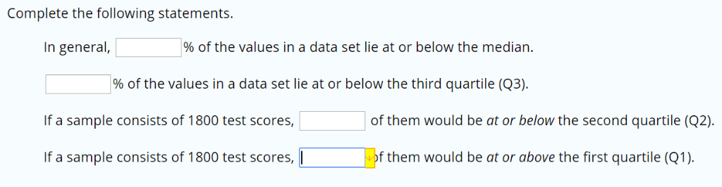Solved Complete the following statements. In general, % of | Chegg.com