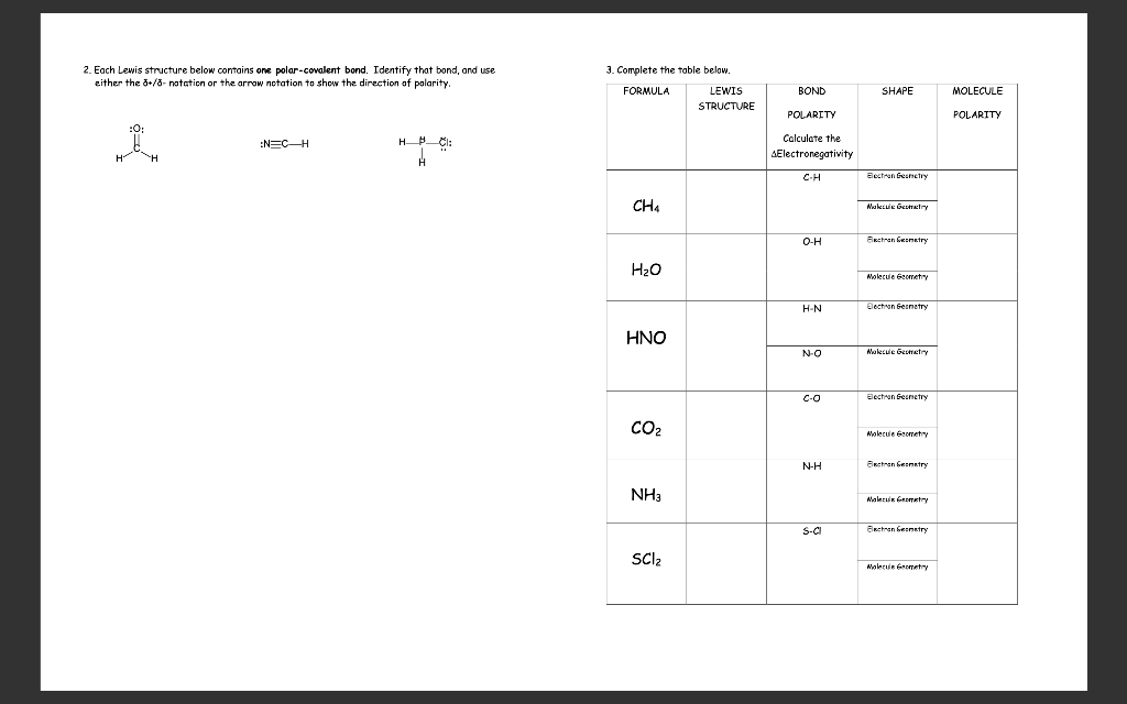 2. Each Lewis structure below contains one | Chegg.com