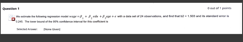 Solved Econometrics question: | Chegg.com