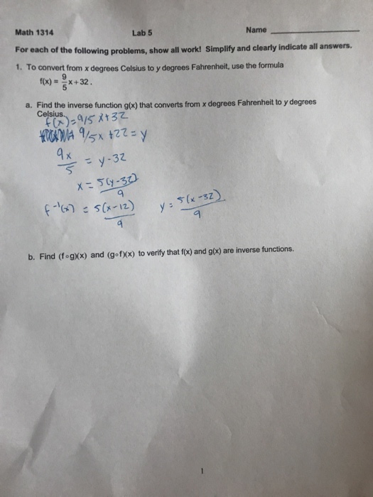 Solved Math 1314 For each of the following problems, show | Chegg.com
