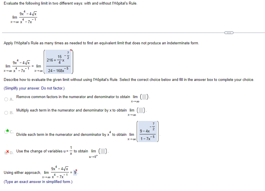 Solved Evaluate the following limit in two different ways: | Chegg.com