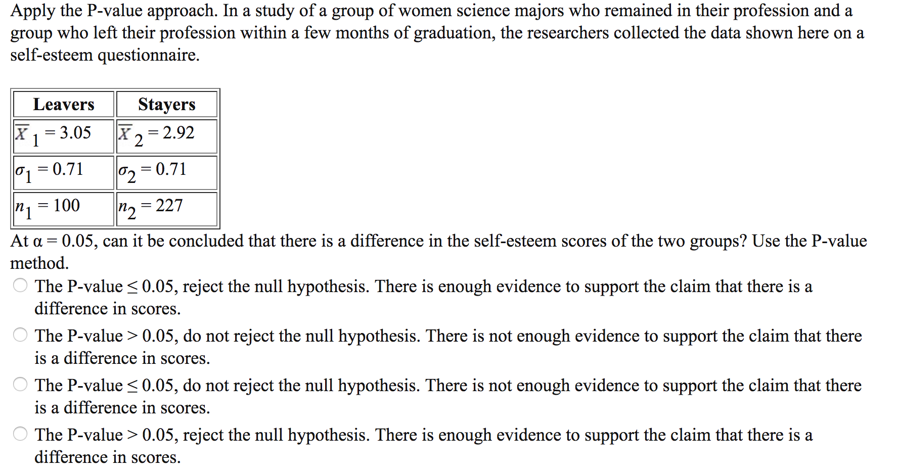 Solved A researcher wishes to see if there is a difference | Chegg.com