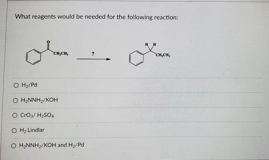 Solved What reagents would be needed for the following | Chegg.com
