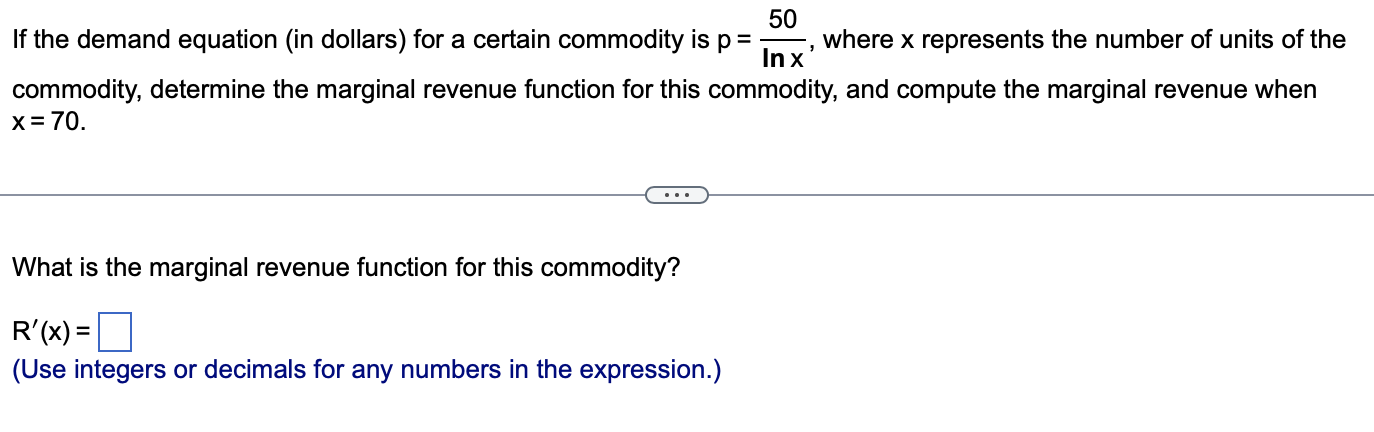 Solved If the demand equation (in dollars) for a certain | Chegg.com
