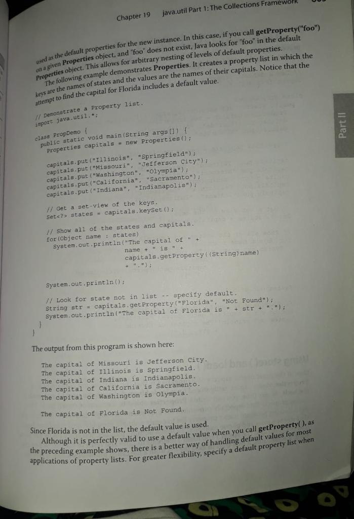 605 java.util Part 1: The Collections Framework | Chegg.com