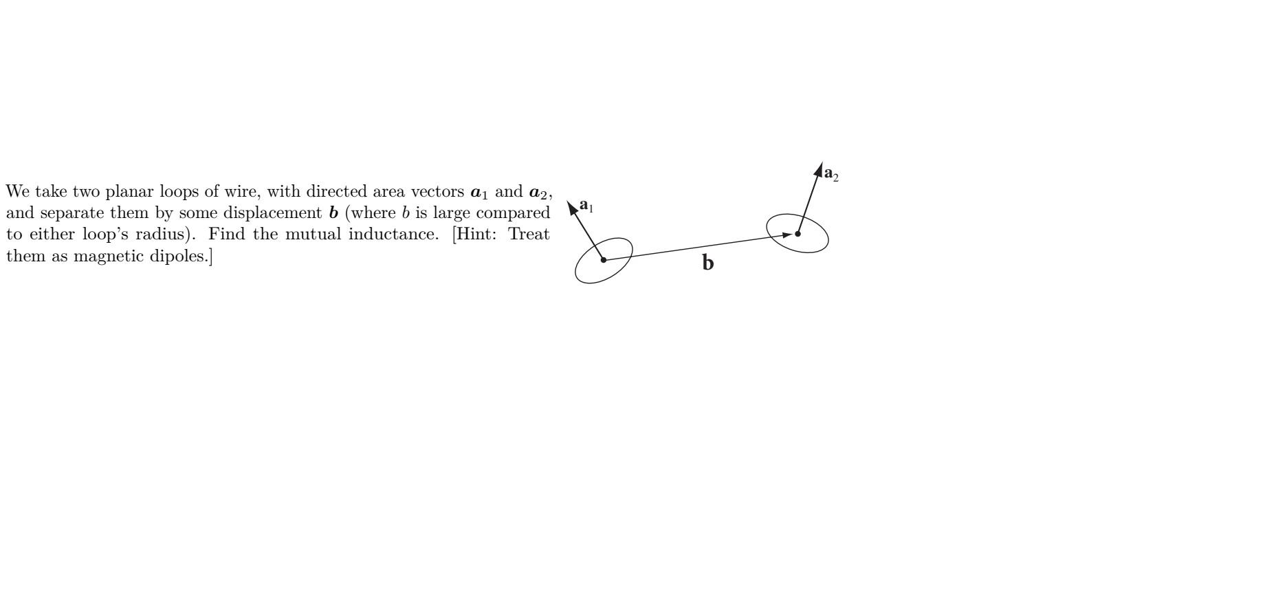 Solved a₁ We take two planar loops of wire, with directed | Chegg.com