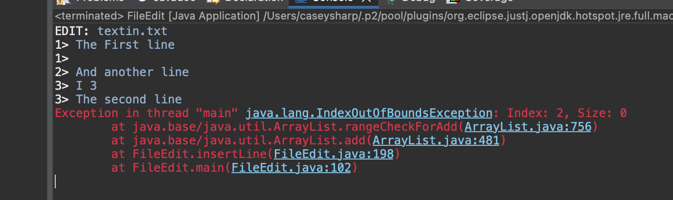 Solved Below is my code for a line editor: import | Chegg.com