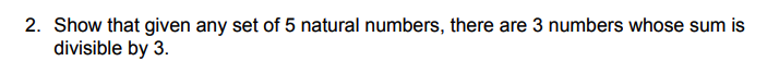 Solved 2. Show that given any set of 5 natural numbers, | Chegg.com
