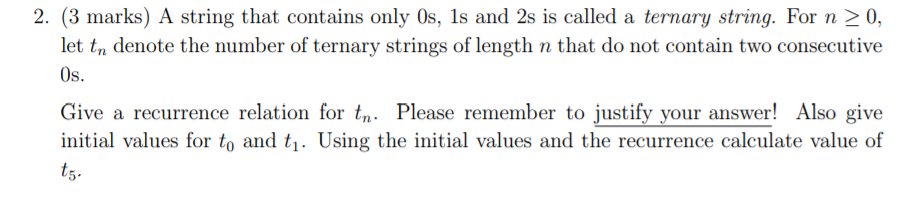 Solved 2. (3 marks) A string that contains only Os, 1s and | Chegg.com