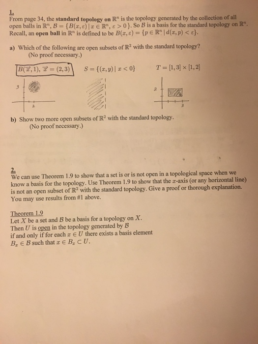 Solved From page 34, the standard topology on R^n is the | Chegg.com