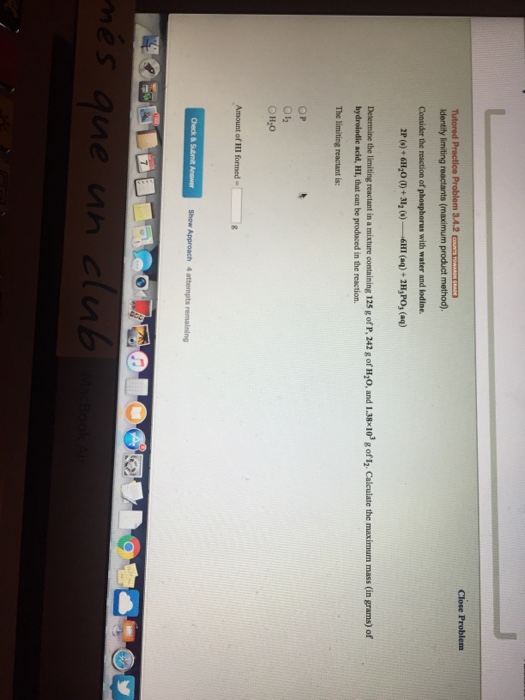 Solved Identify limiting reactants (maximum product method). | Chegg.com