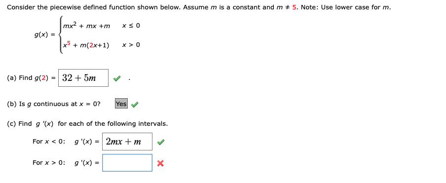 Solved Consider the piecewise defined function shown below. | Chegg.com