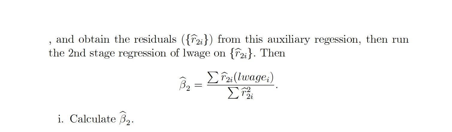 1. Estimation of the coefficient of educ. (a) [The | Chegg.com