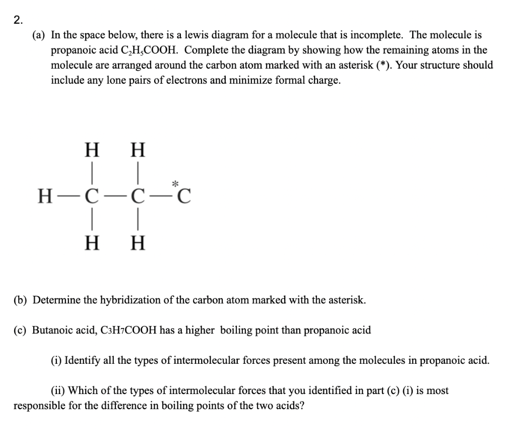 (a) In the space below, there is a lewis diagram for | Chegg.com