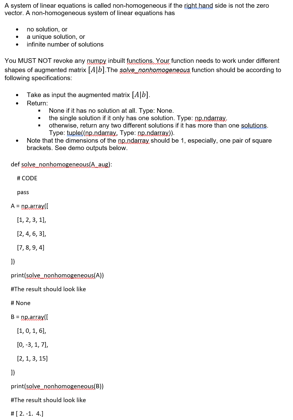 Solved A system of linear equations is called | Chegg.com