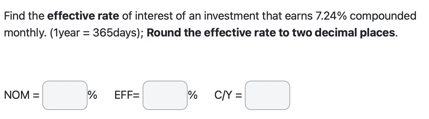 Solved Convert 4.56% compounded monthly to an equivalent | Chegg.com