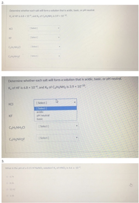 Solved Determine whether each salt will form a solution that | Chegg.com