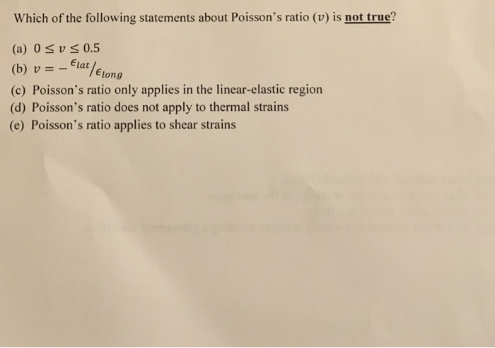 Solved Which of the following statements about Poisson's | Chegg.com