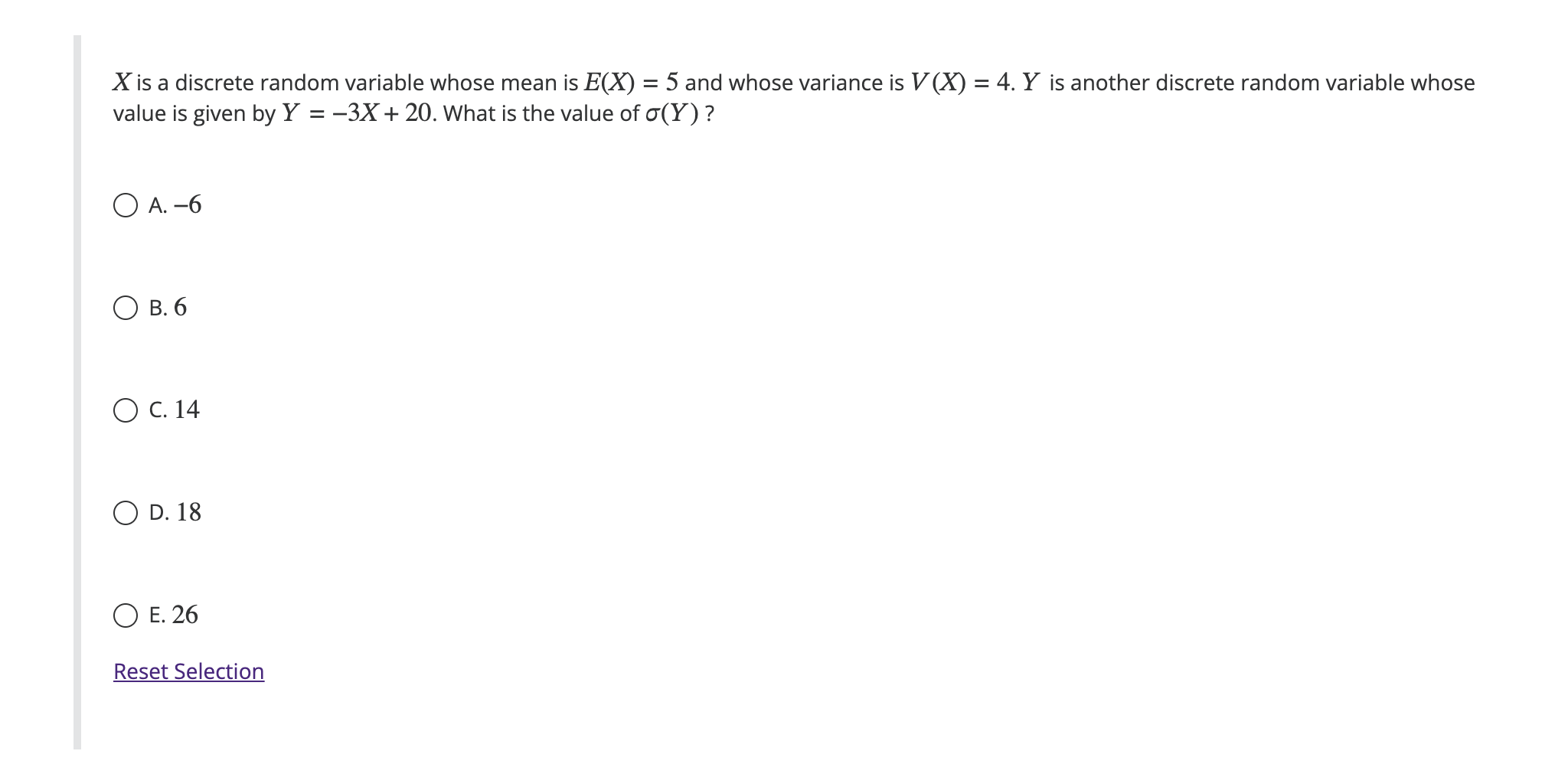 Solved Is A Discrete Random Variable Whose Mean Is Chegg