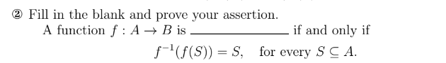 Solved (2) ﻿Fill in the blank and prove your assertion.A | Chegg.com